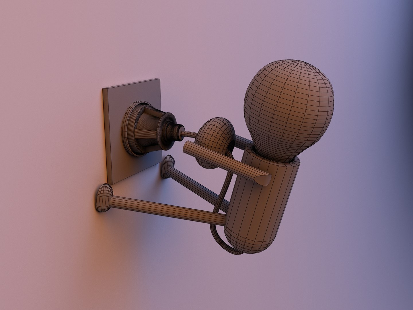 Wood Little Man Lamp 3D Model 3D - TurboSquid 1735366