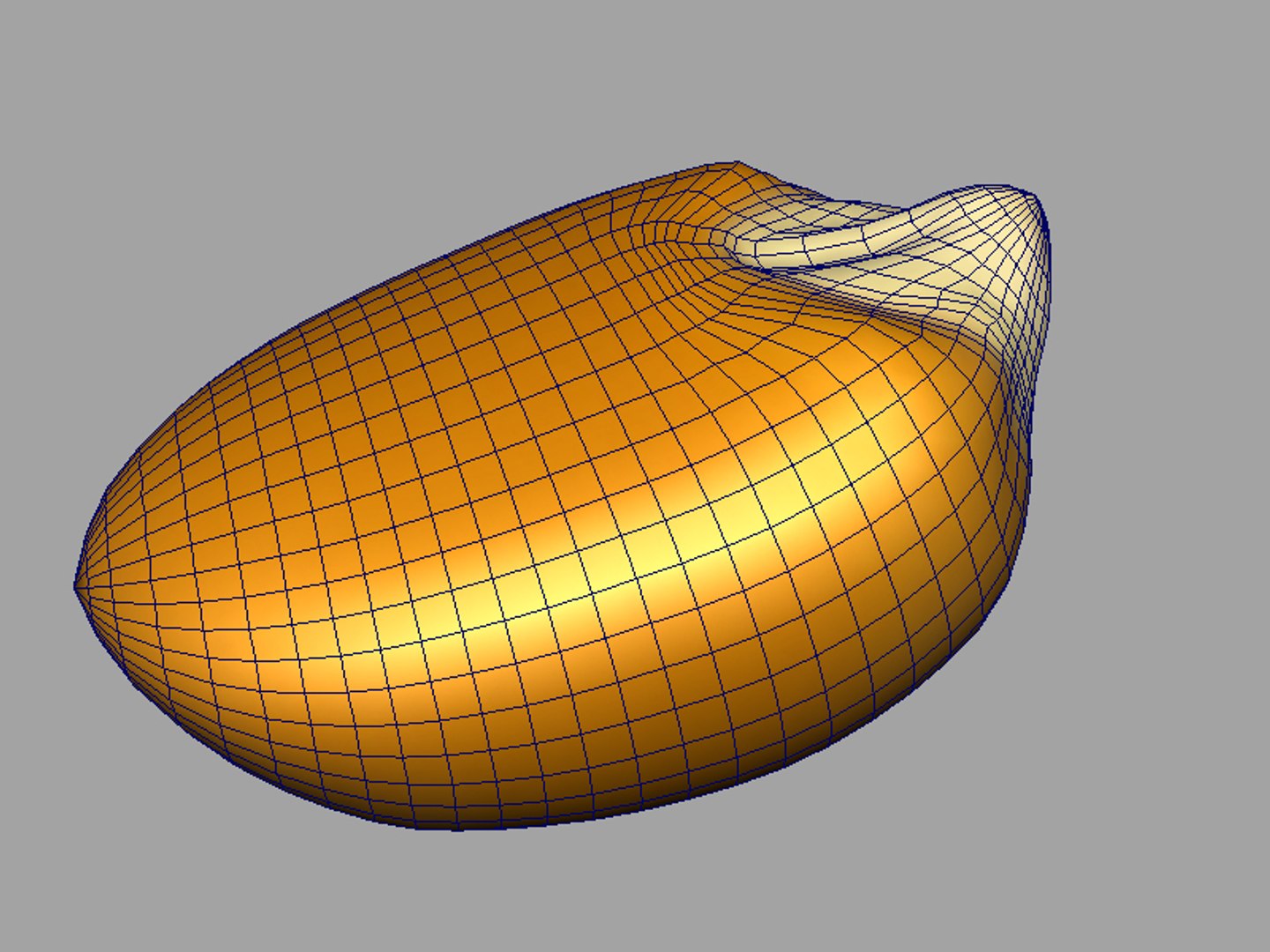 pop corn kernel 3d model
