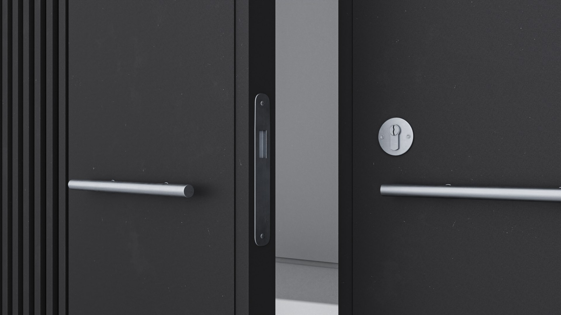 3D Aluminium Door 58 Model - TurboSquid 2016340