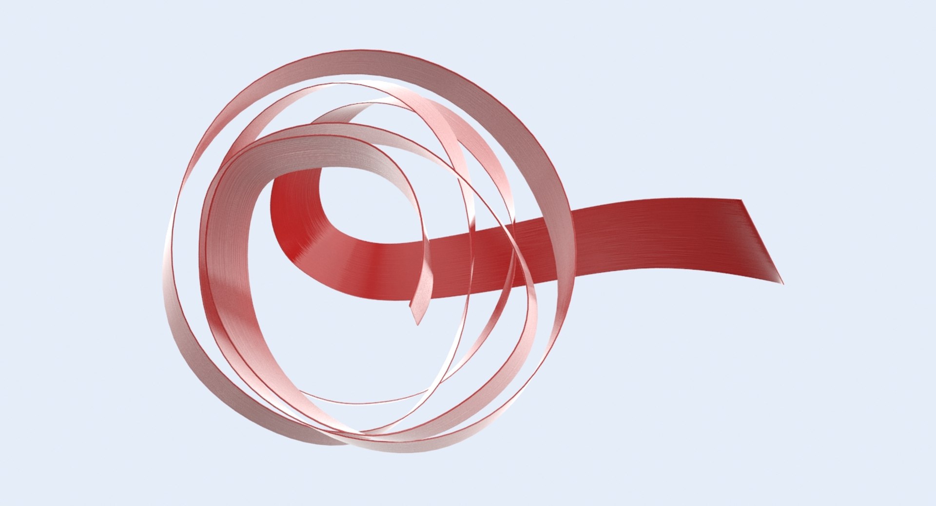 Curly Ribbon 3d Model