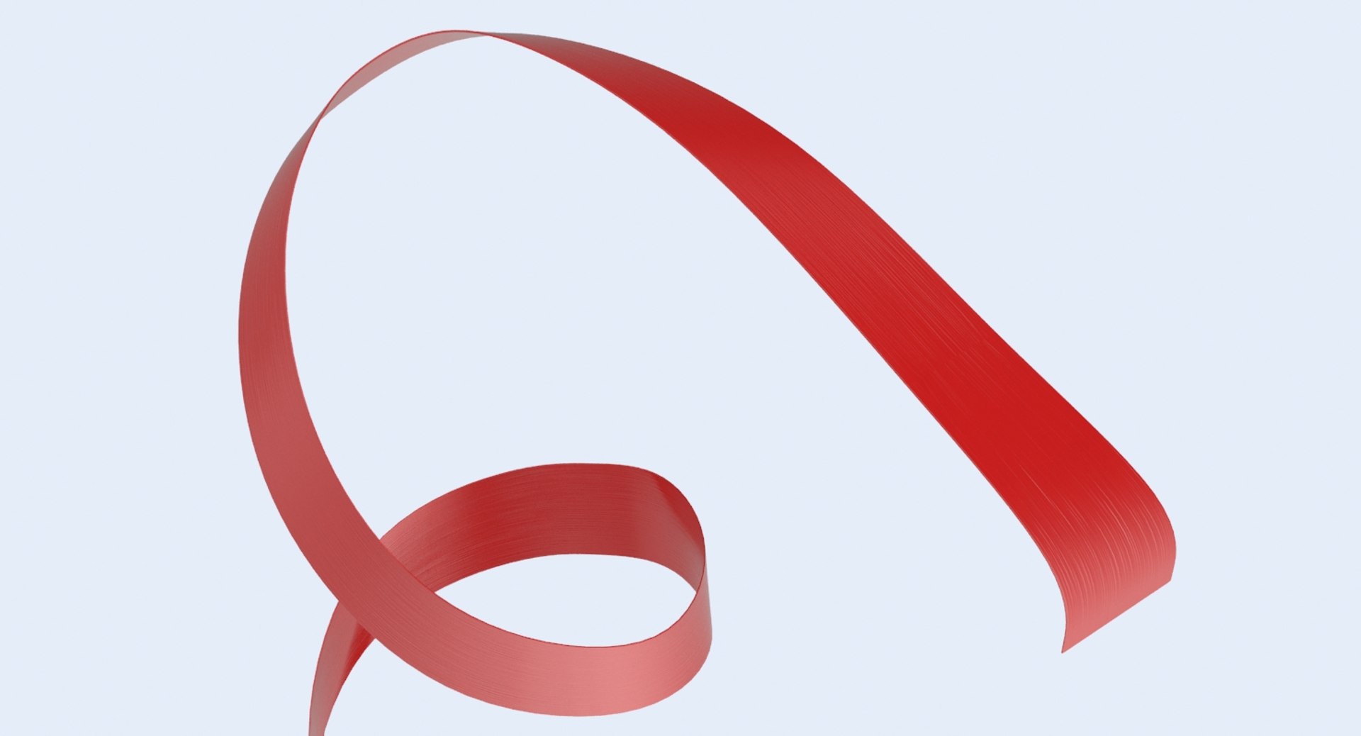 Curly Ribbon 3d Model