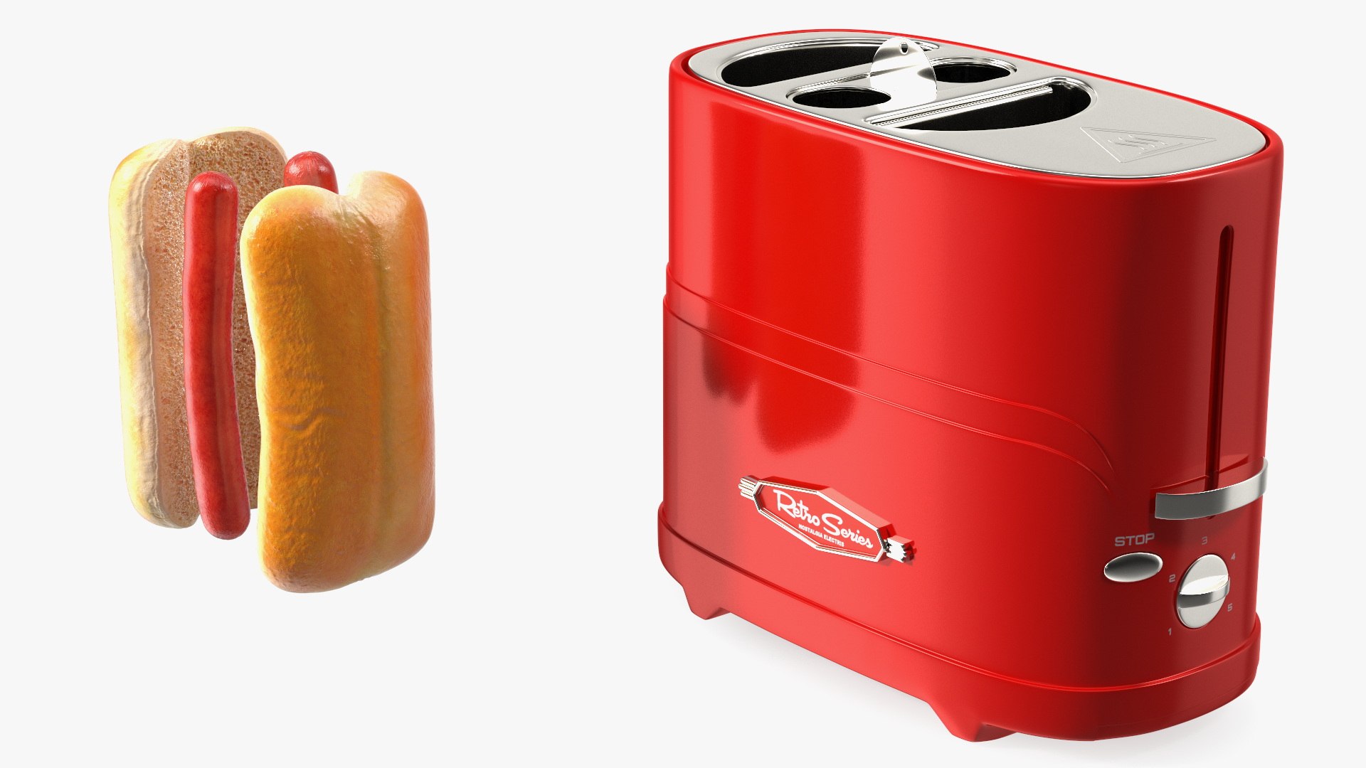 3D Nostalgia Retro Series Pop-Up Toaster Carrying Hot Dog - TurboSquid ...