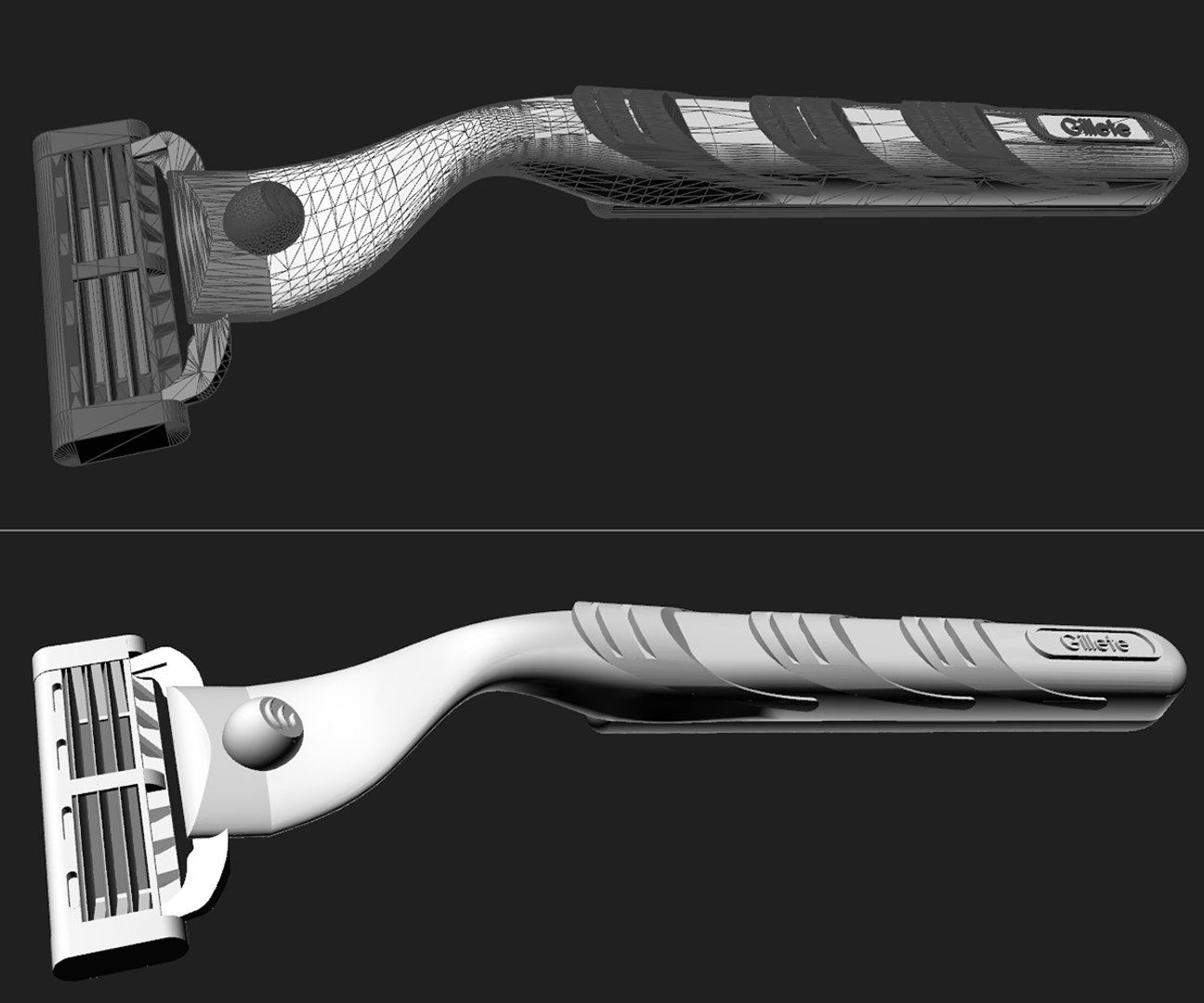 3dsmax Set Gillette Razor