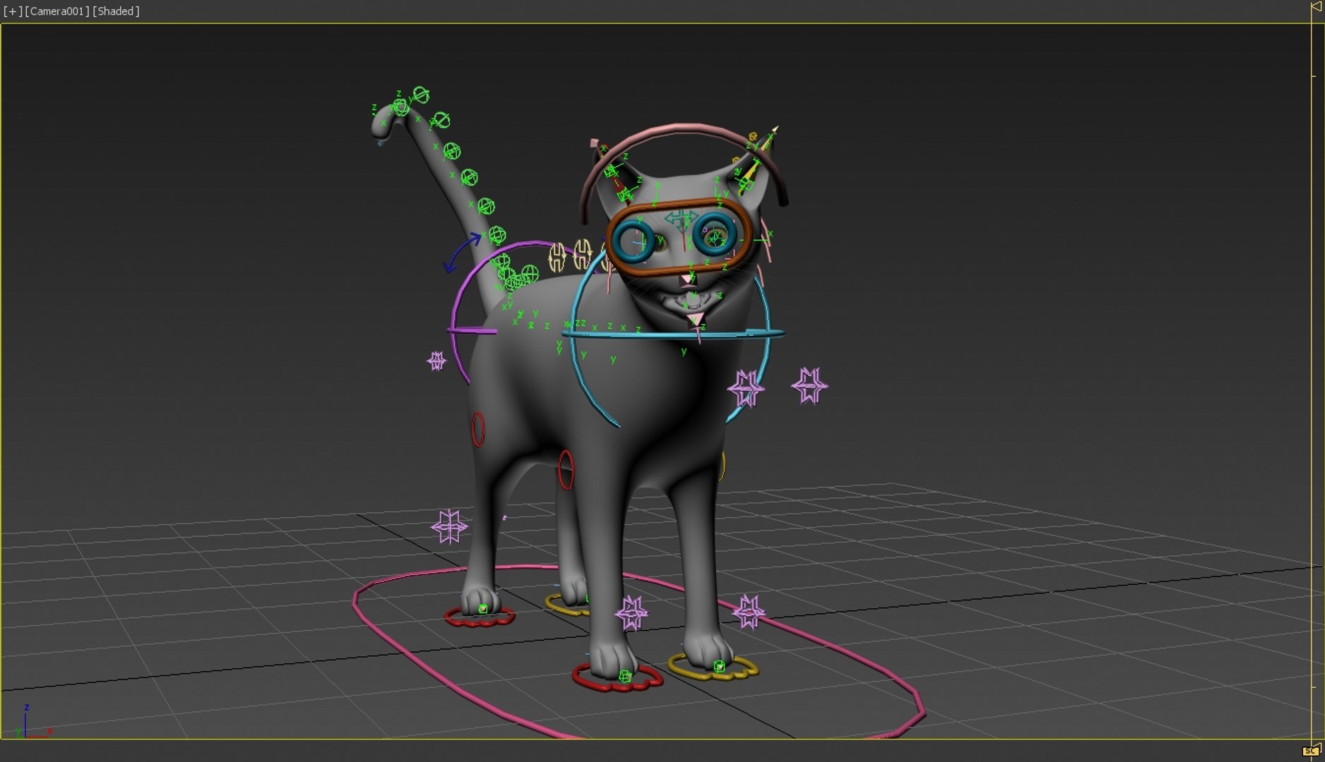 rigged domestic cat 3d max