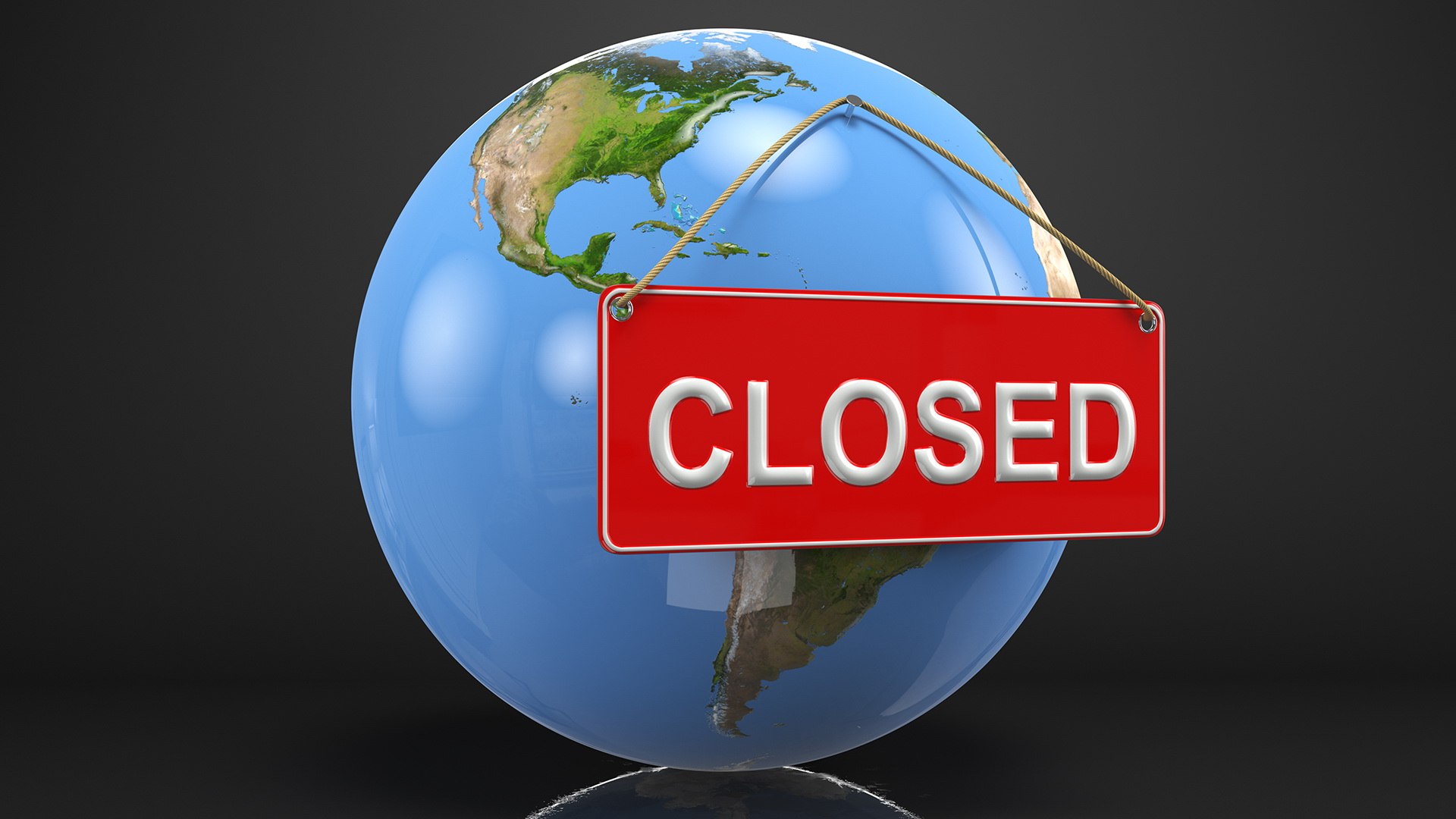 Earth Stylized Sign Closed 3D Model - TurboSquid 1699785