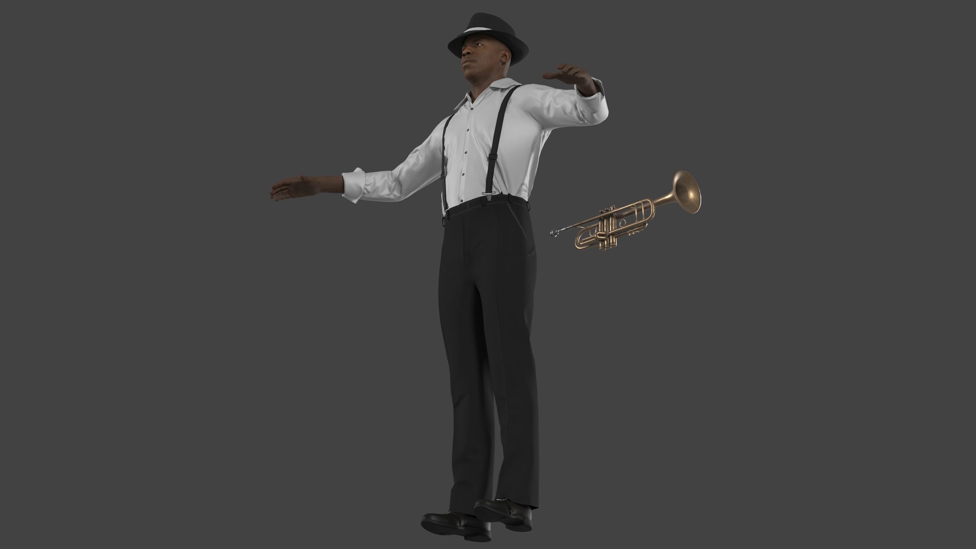 Trumpet Player Model - TurboSquid 2293802