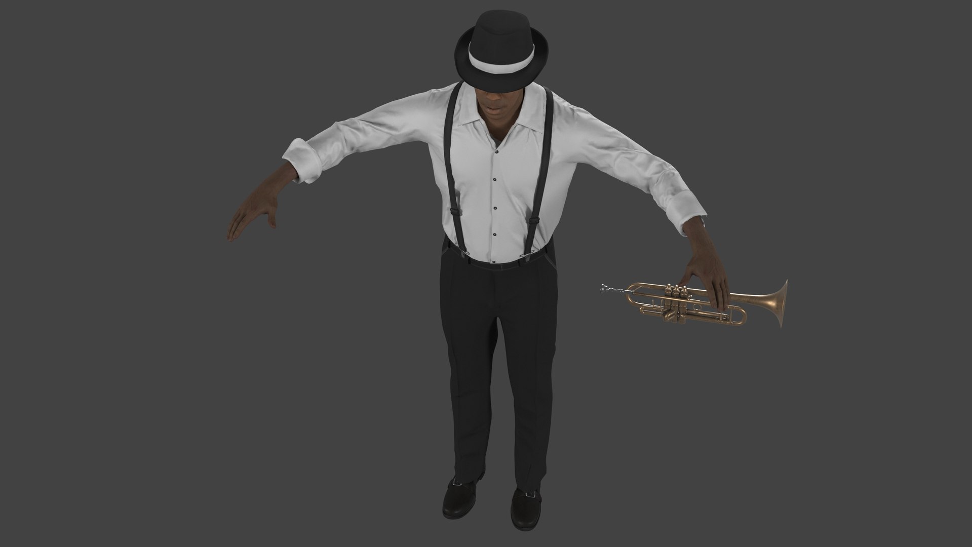 Trumpet Player Model - TurboSquid 2293802