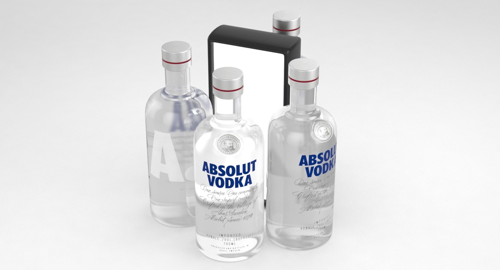 Bottle Vodka Absolut 3D Model - TurboSquid 1266047