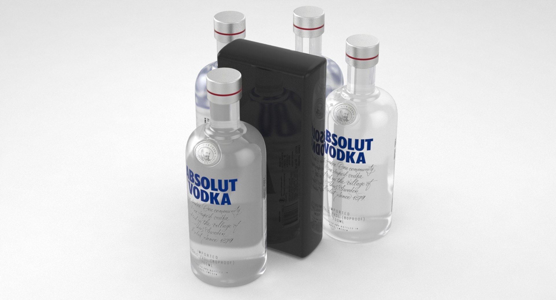 Bottle Vodka Absolut 3D Model - TurboSquid 1266047