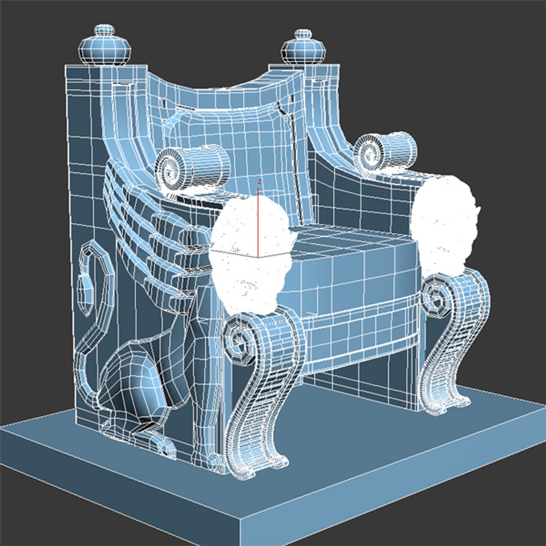 Throne Marble 3d Model
