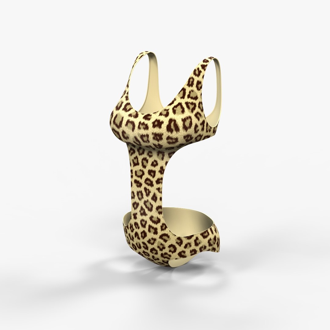 Leopard swimsuit model - TurboSquid 1241151
