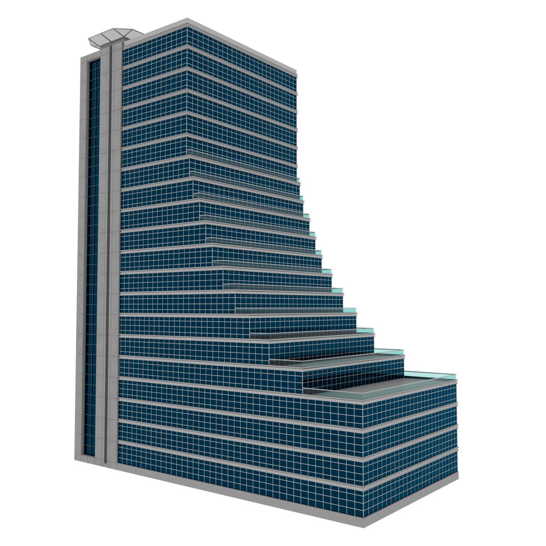 Modelled Skyscraper Terraces Simple 3D Model - TurboSquid 1519971