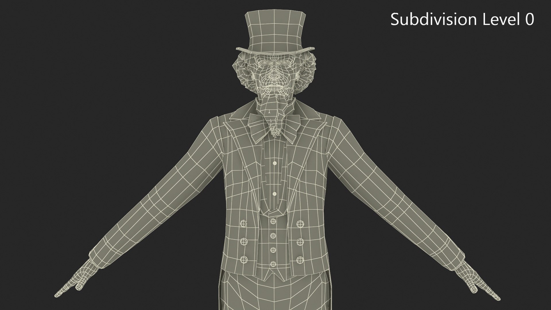 3D Uncle Sam Character A-Pose - TurboSquid 2413335