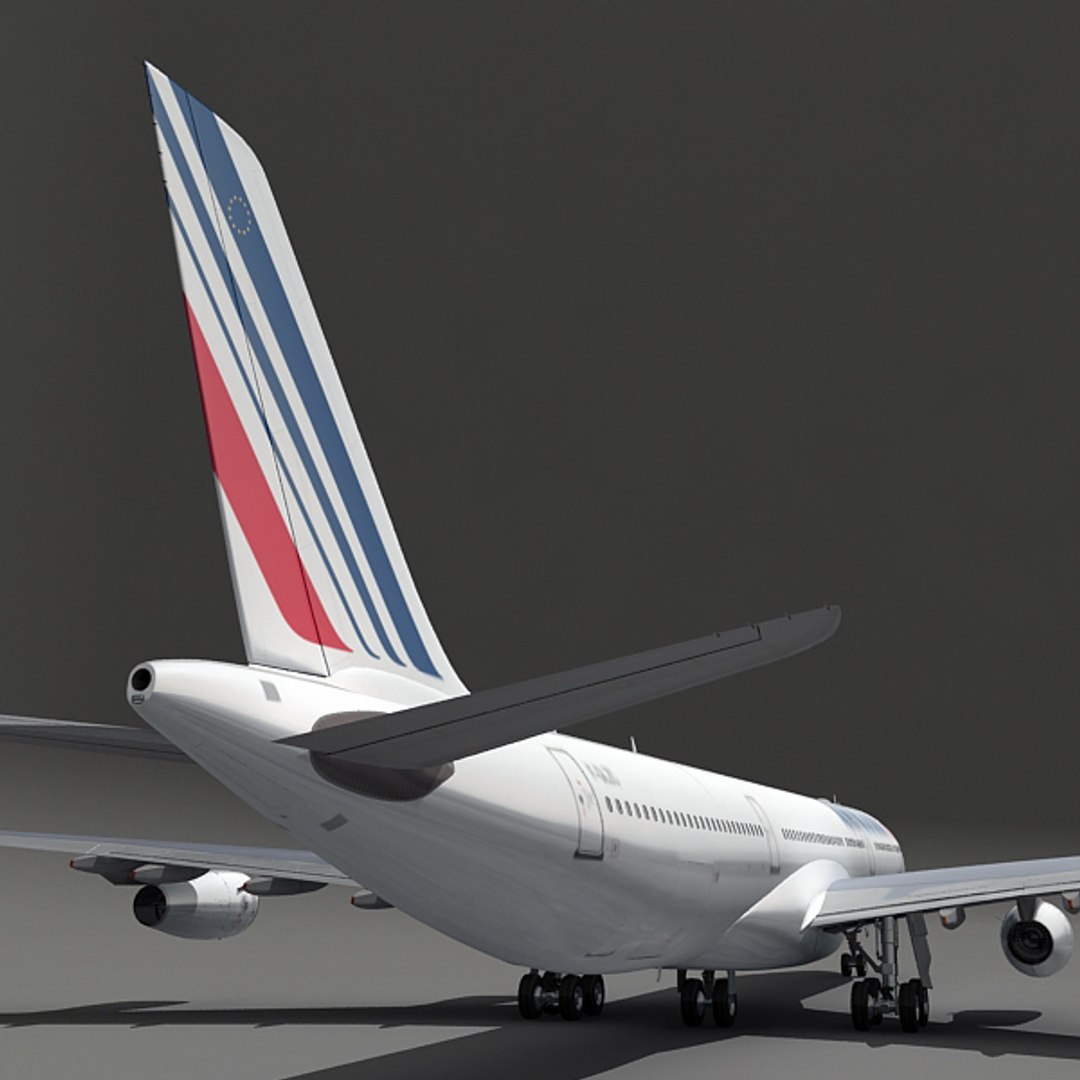 Airbus A340-300 Plane Air France 3d Obj