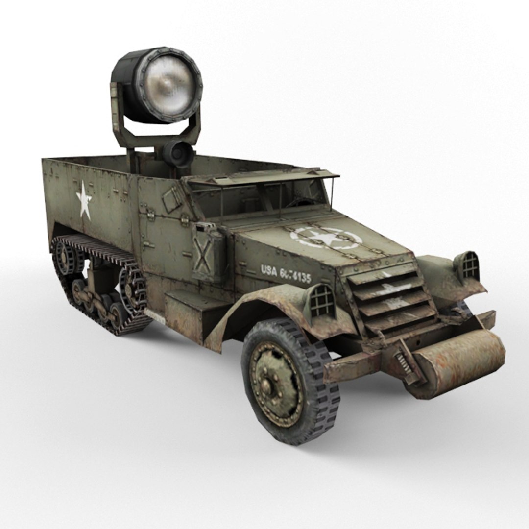 Half-track M3 3d Model