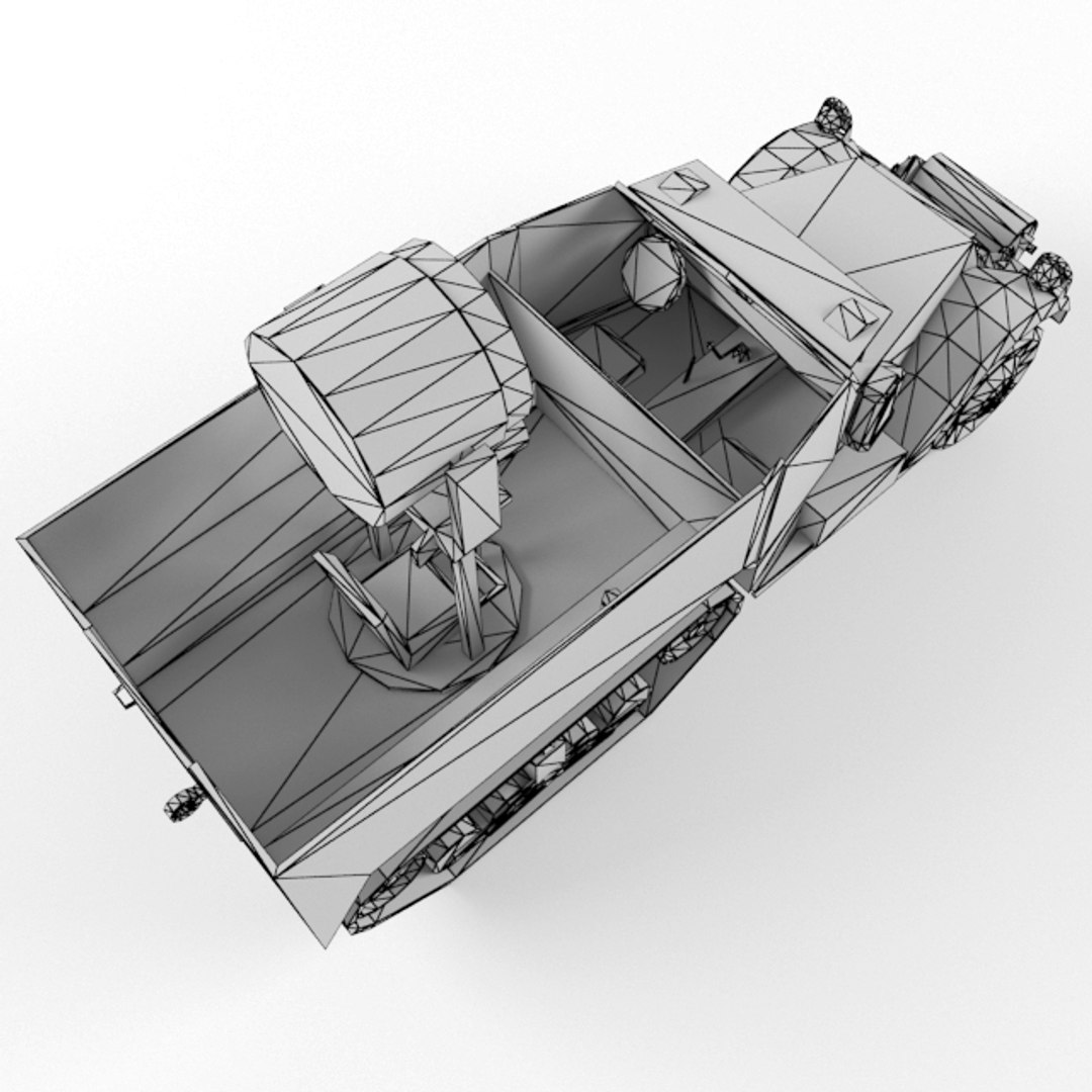 Half-track M3 3d Model