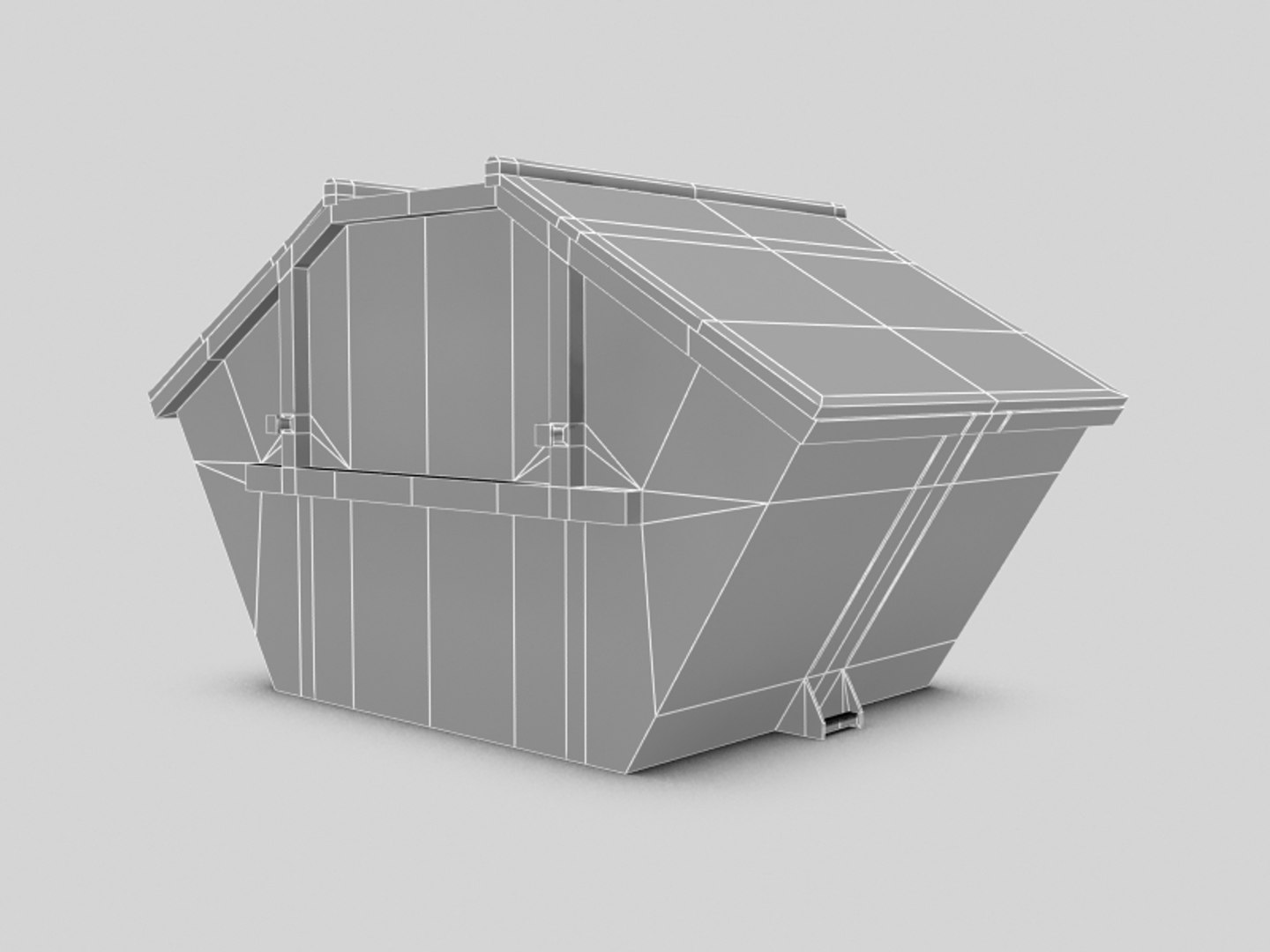 3d model 3 ton construction dumpster