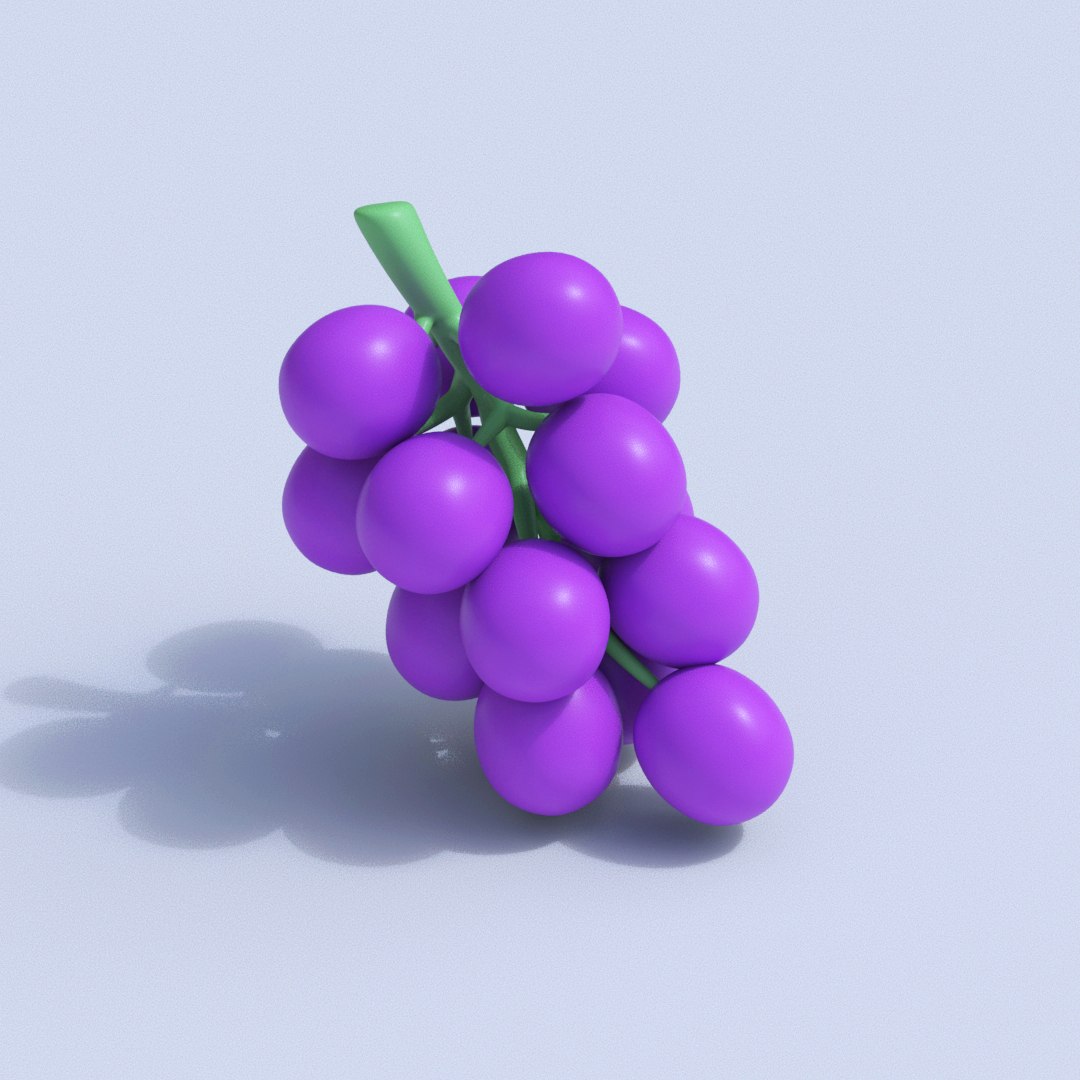 Stylized Grape 3D Model - TurboSquid 1453185