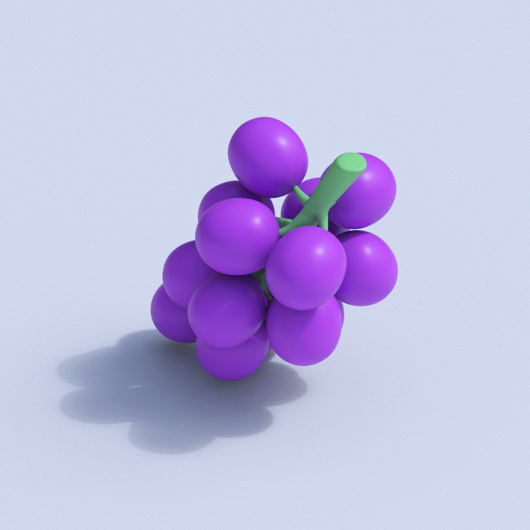 Stylized Grape 3D Model - TurboSquid 1453185