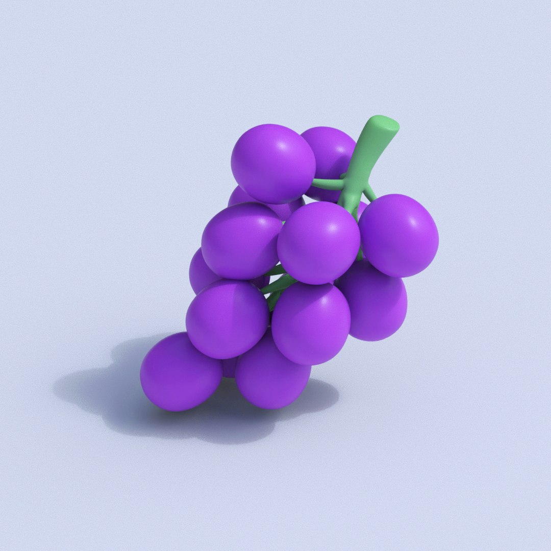 Stylized Grape 3D Model - TurboSquid 1453185