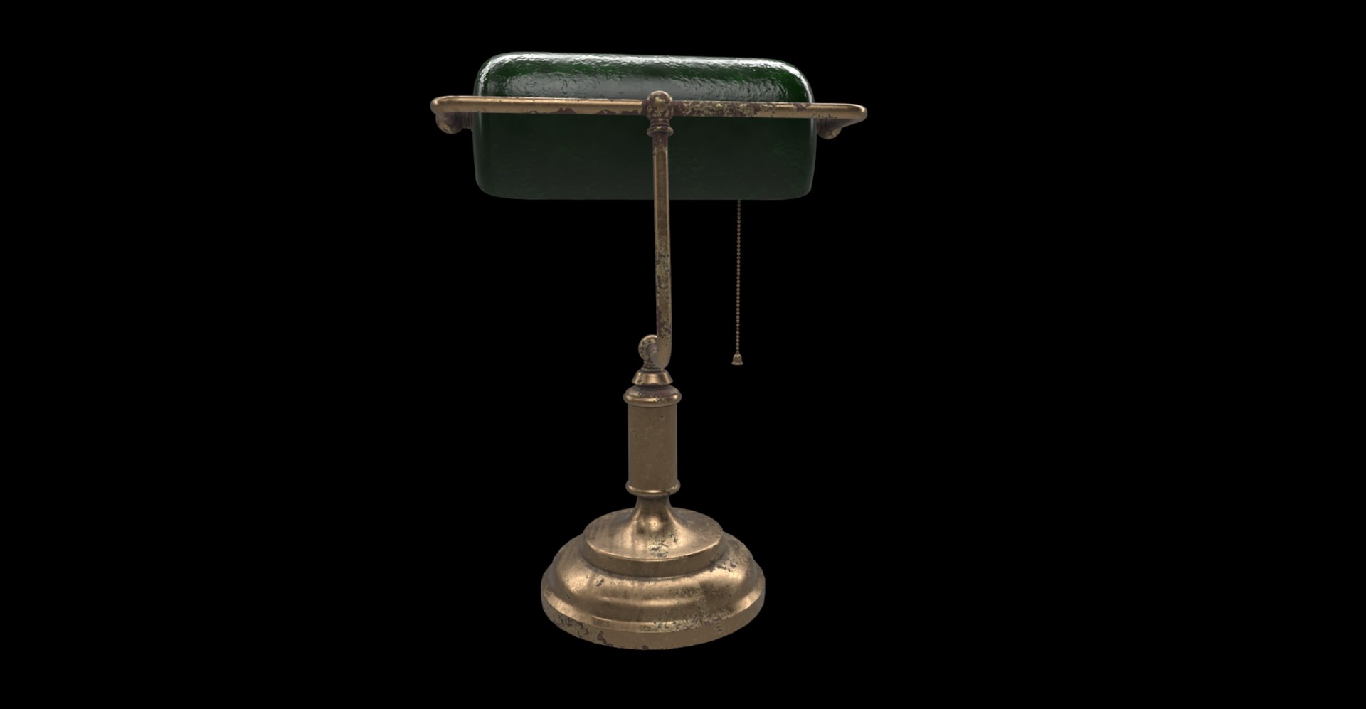 3D Vintage Bankers Lamp Model - TurboSquid 2283504