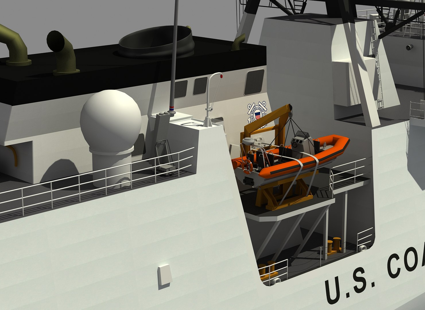 3D USCGC MIDGETT - LEGEND CLASS US CUTTER-COAST GUARD Model ...