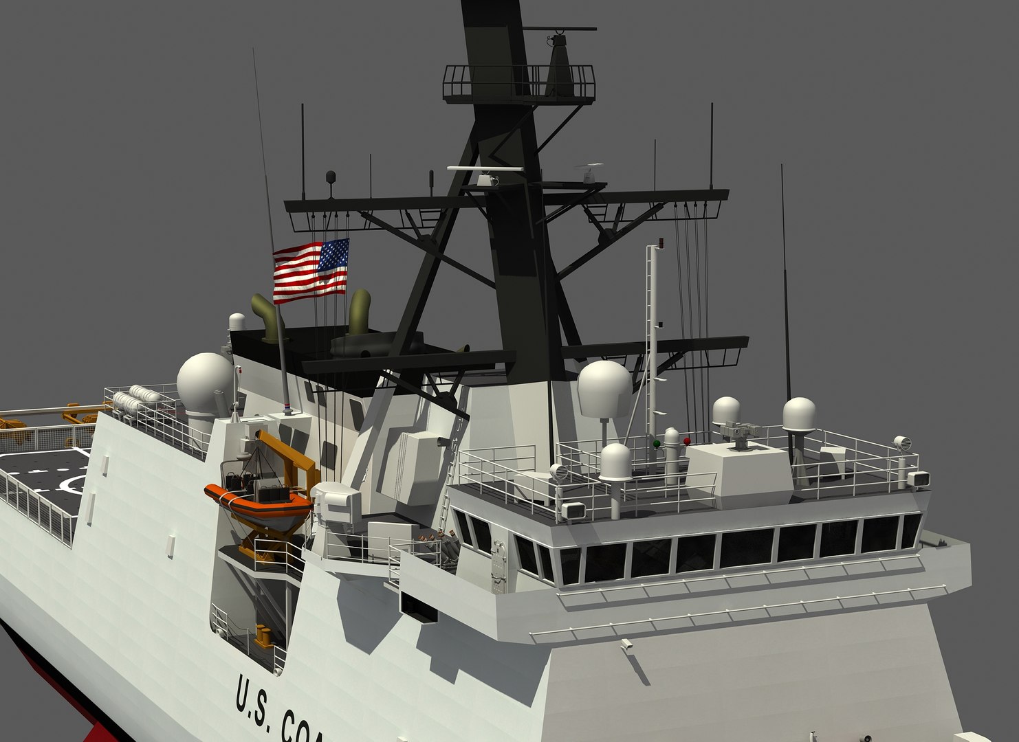 3D USCGC MIDGETT - LEGEND CLASS US CUTTER-COAST GUARD Model ...