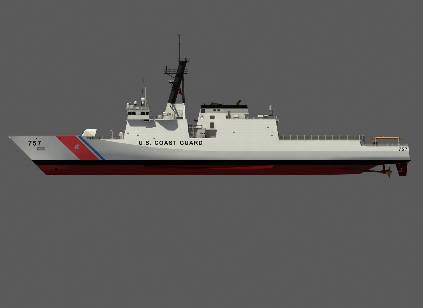 3D USCGC MIDGETT - LEGEND CLASS US CUTTER-COAST GUARD Model ...