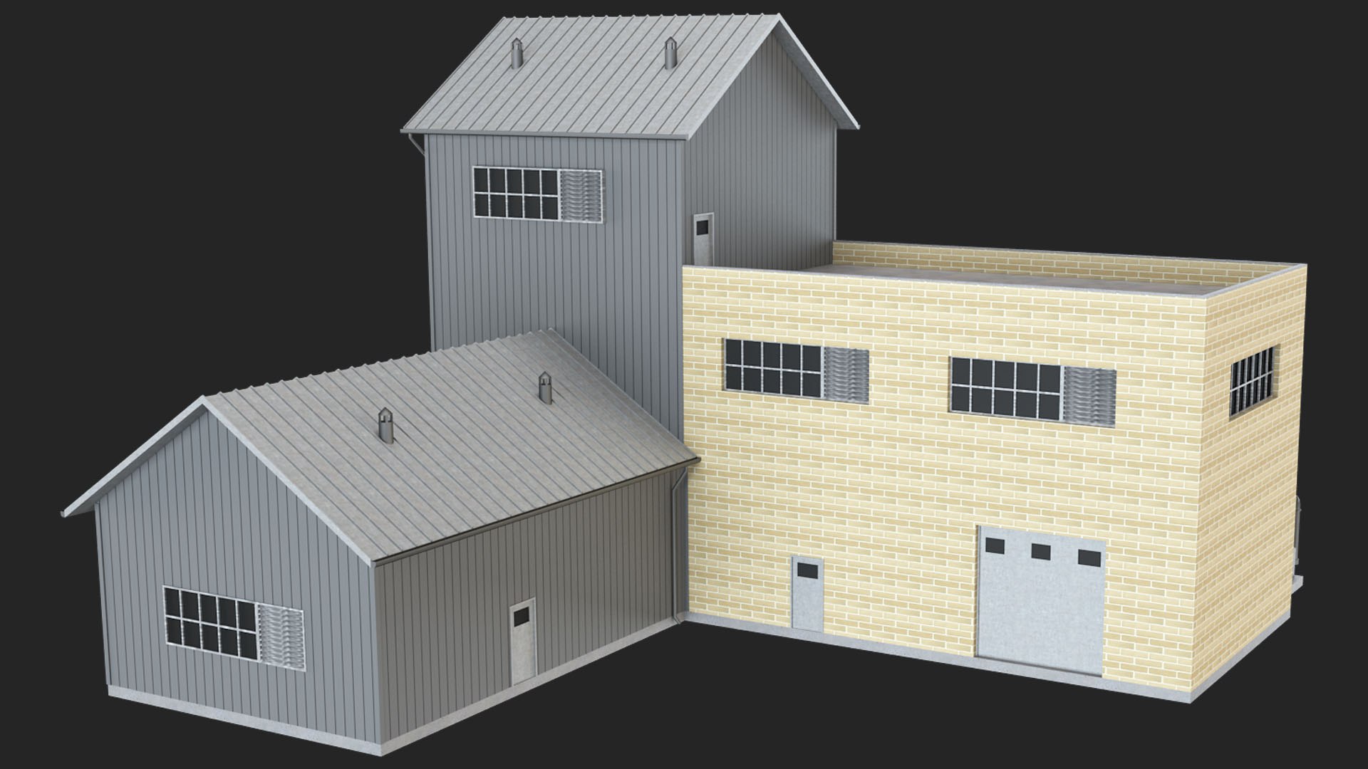 免费工业大厦223D模型 - TurboSquid 1540346