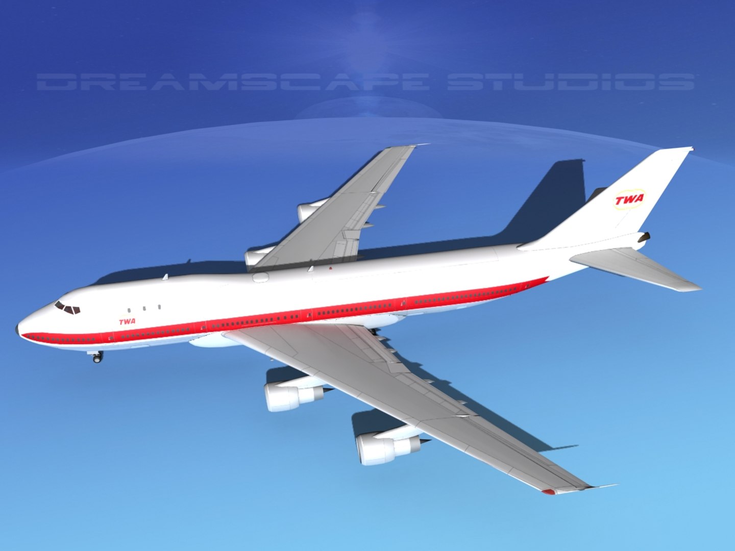 3d model 747-100 airline boeing 747