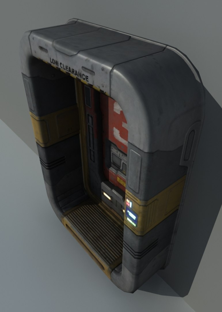 Sci-fi Door 3d Model