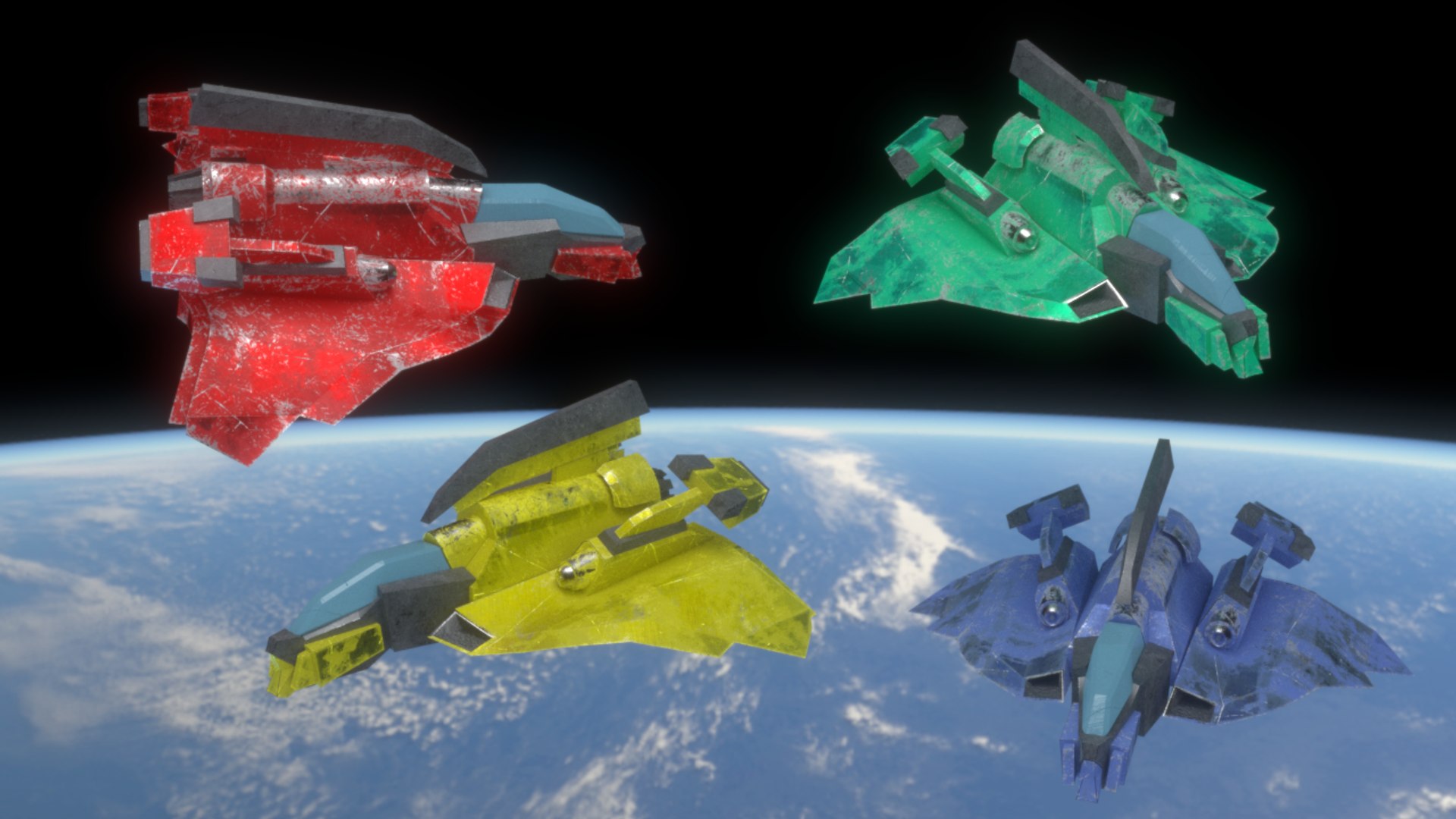 Arcade Spaceship Enemy 3D Model - TurboSquid 1303675