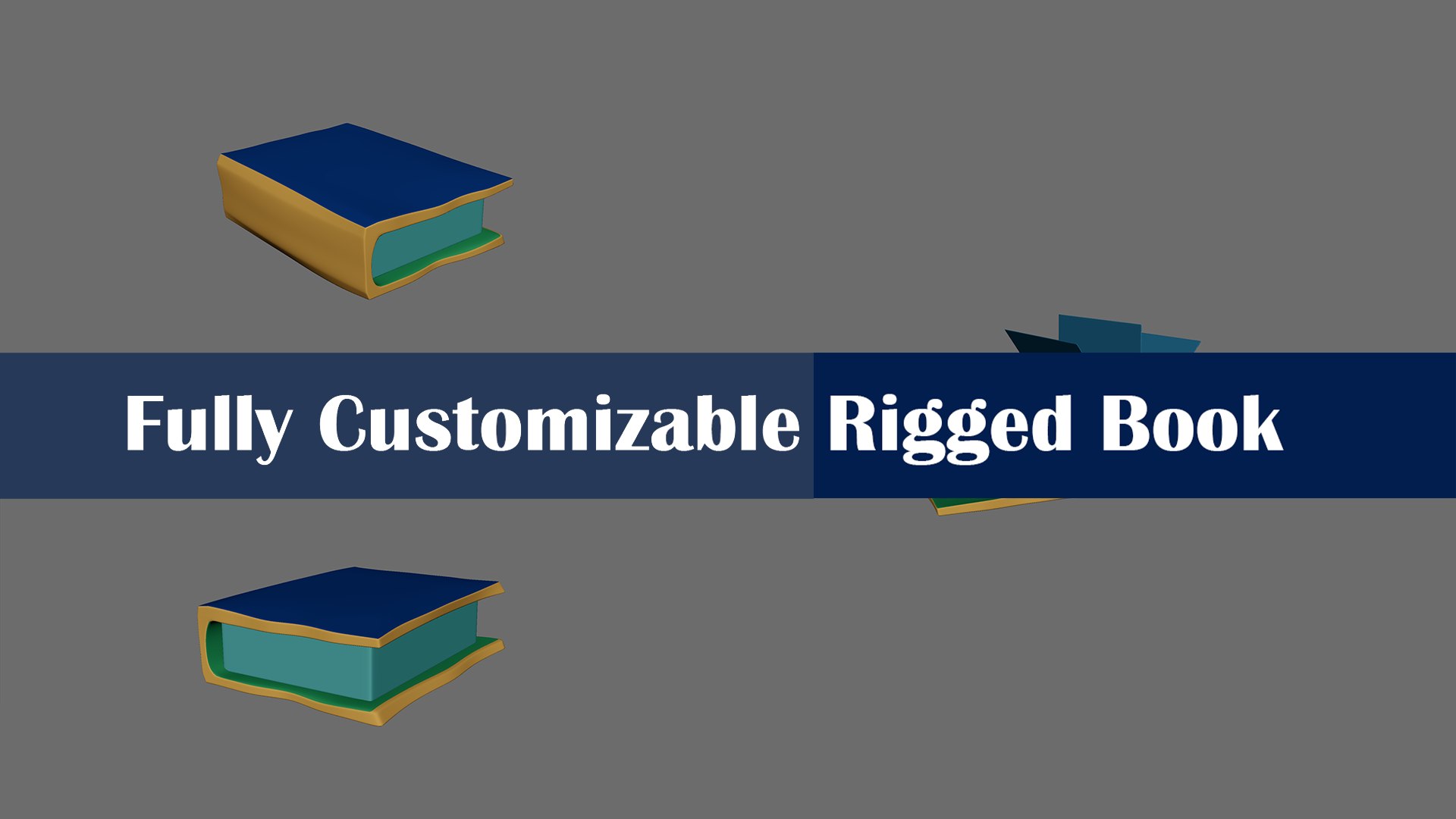 3D Model Fully Customizable Rigged Book - TurboSquid 1975872