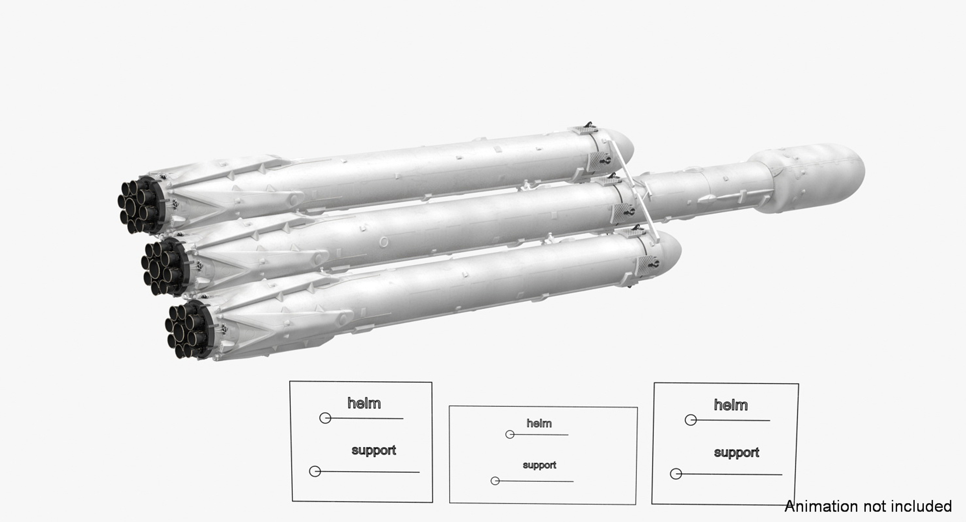 Space Heavy Rocket Rigged Model - TurboSquid 1332829