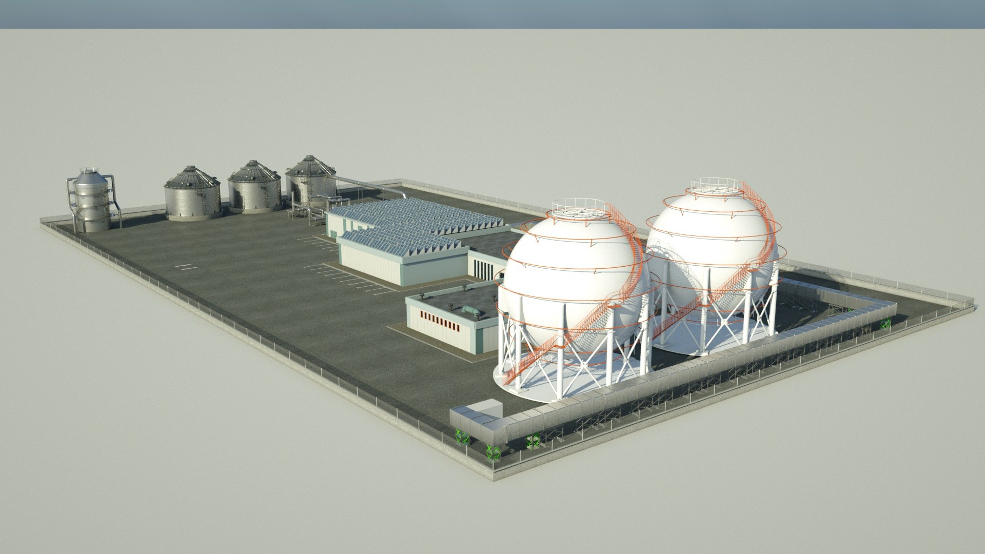 Factory Industrial Building 3D Model 3D - TurboSquid 2203848