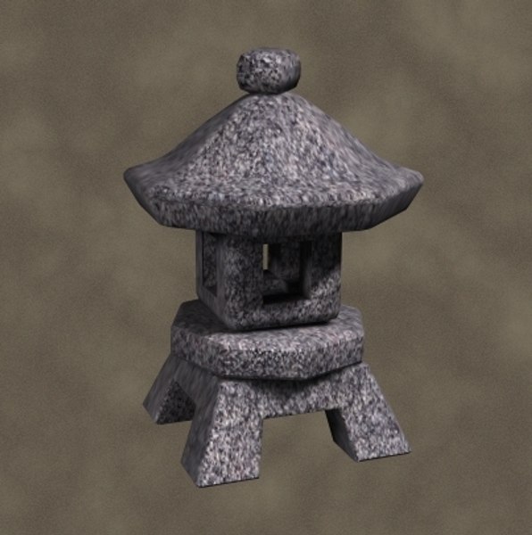 maya stone lantern