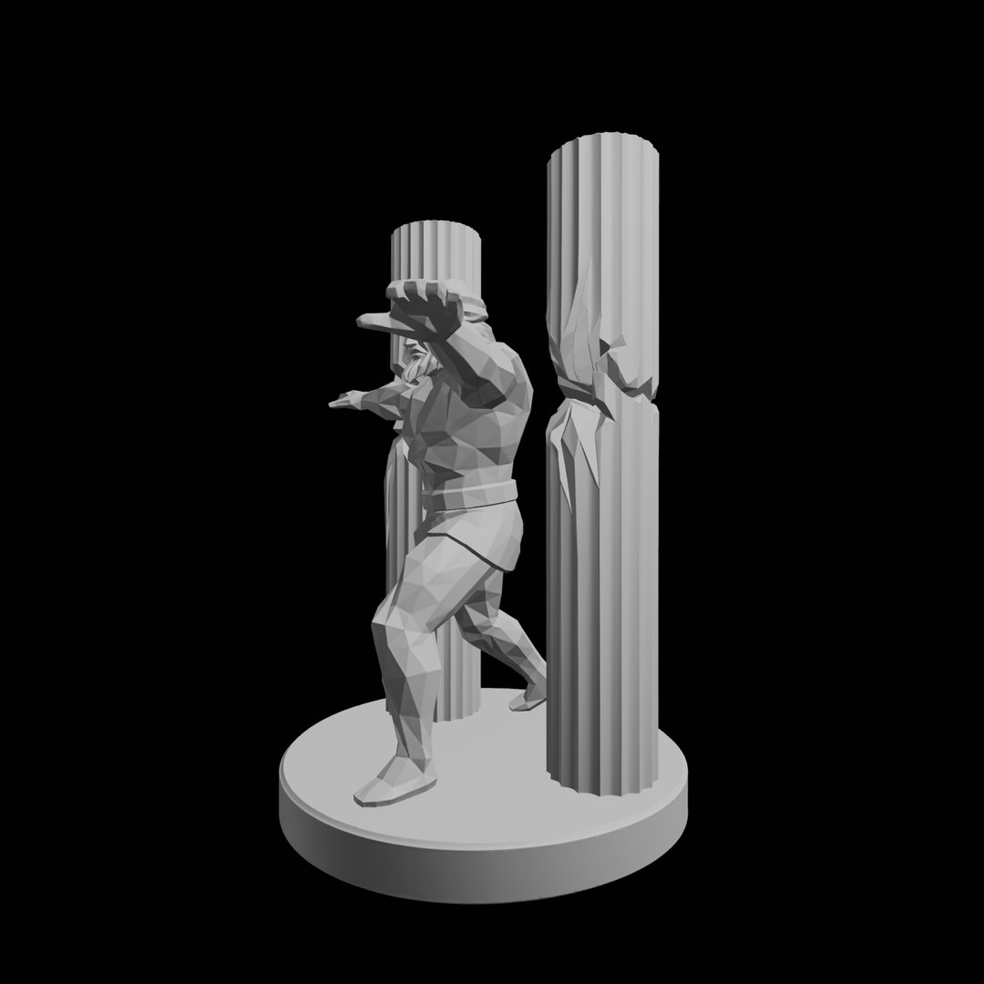 3D Low Poly Strongman Statue 3D Print Model Model - TurboSquid 2517622