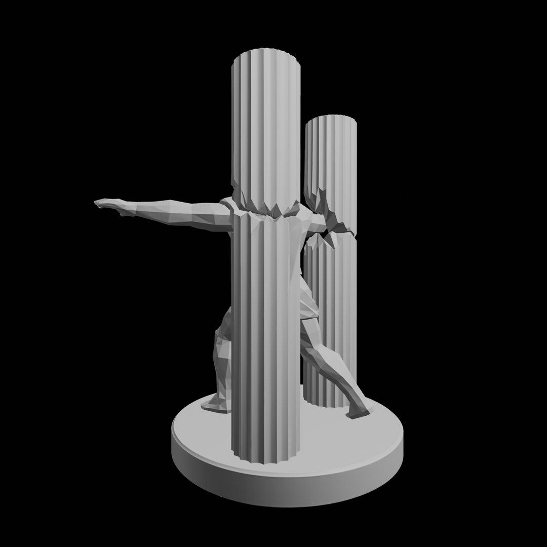 3D Low Poly Strongman Statue 3D Print Model Model - TurboSquid 2517622