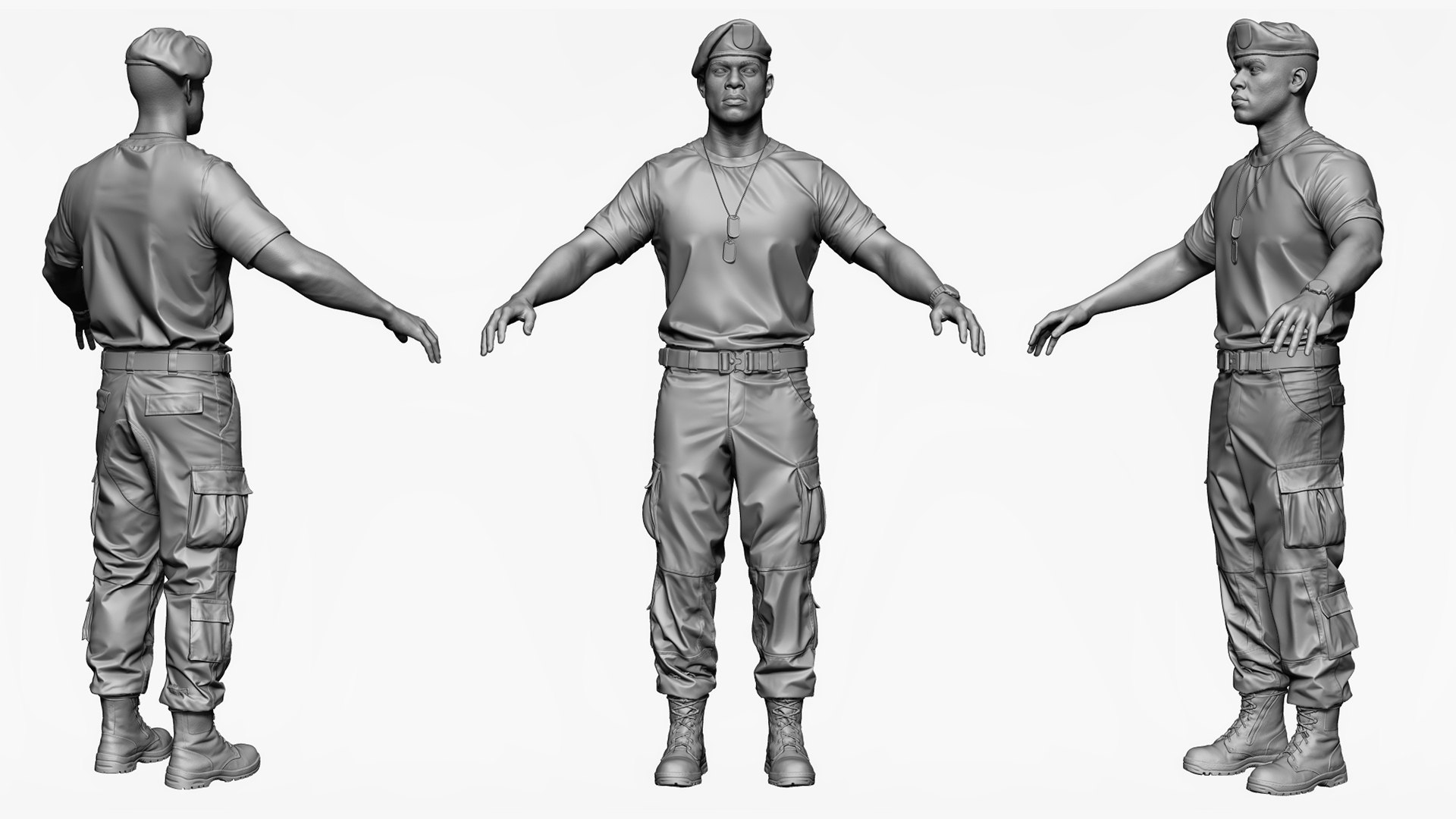 US Military Private Soldier Zbrush 3D Model - TurboSquid 2286006