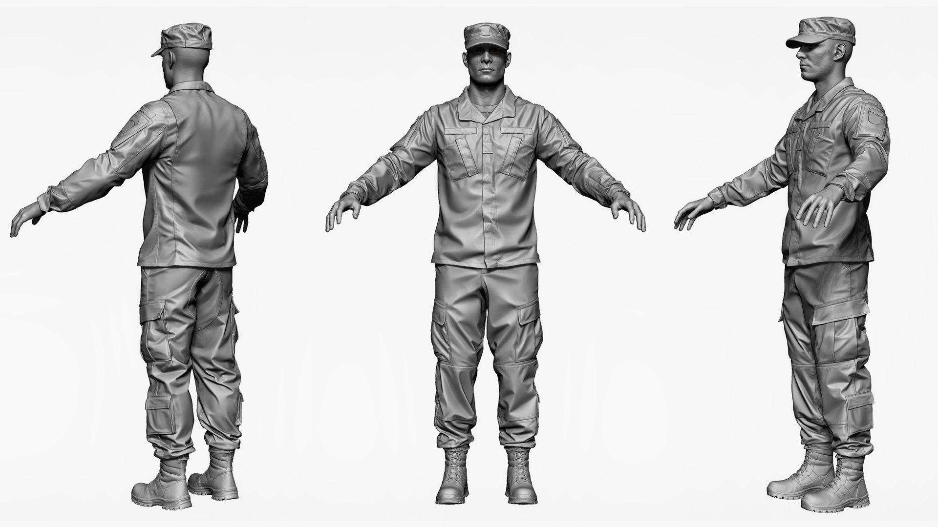 US Military Private Soldier Zbrush 3D Model - TurboSquid 2286006