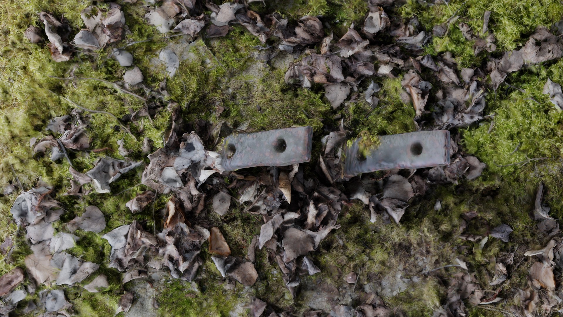 3D model Rotten Concrete cube with moss - TurboSquid 1972861