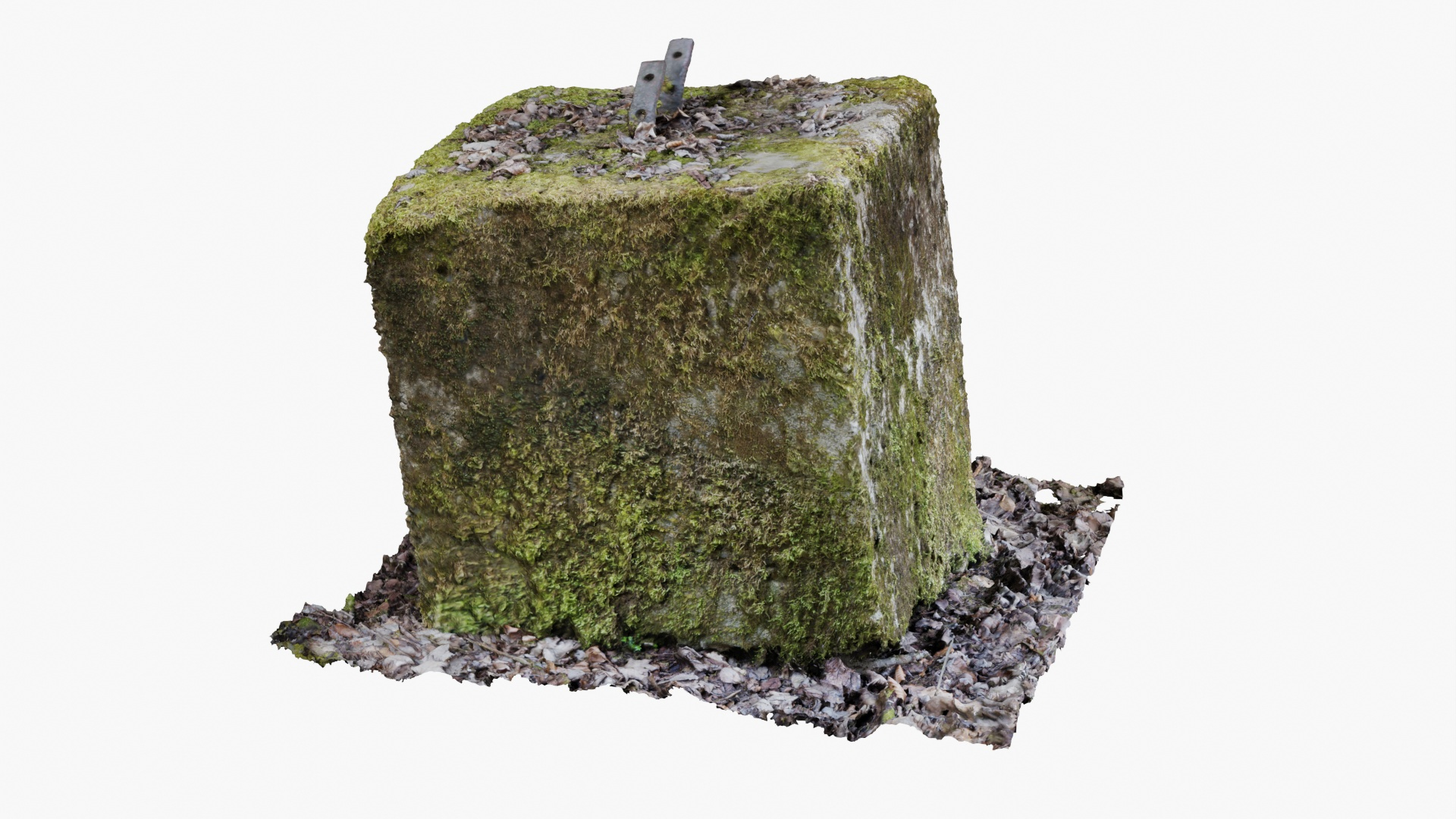3D model Rotten Concrete cube with moss - TurboSquid 1972861