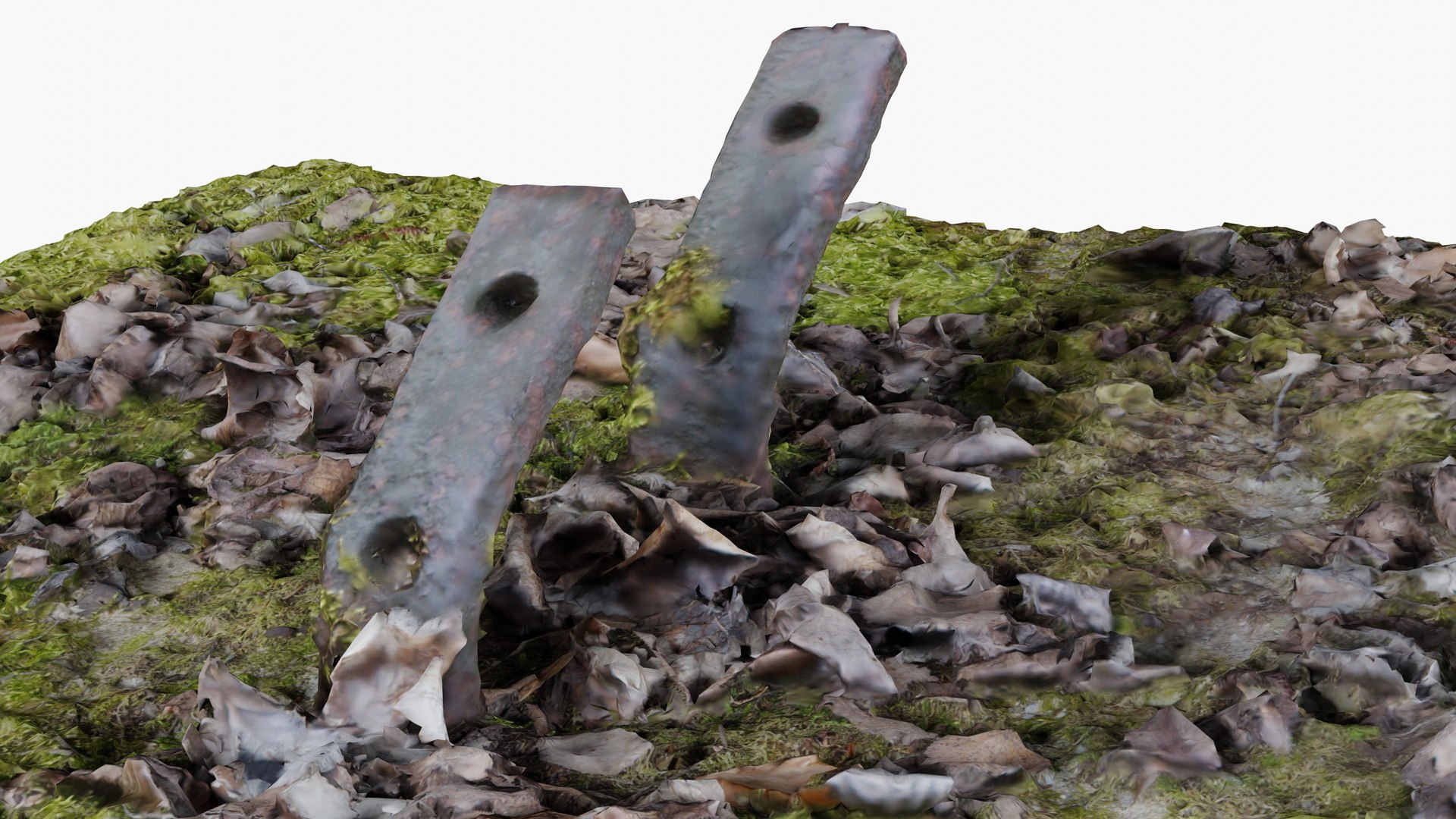 3D model Rotten Concrete cube with moss - TurboSquid 1972861