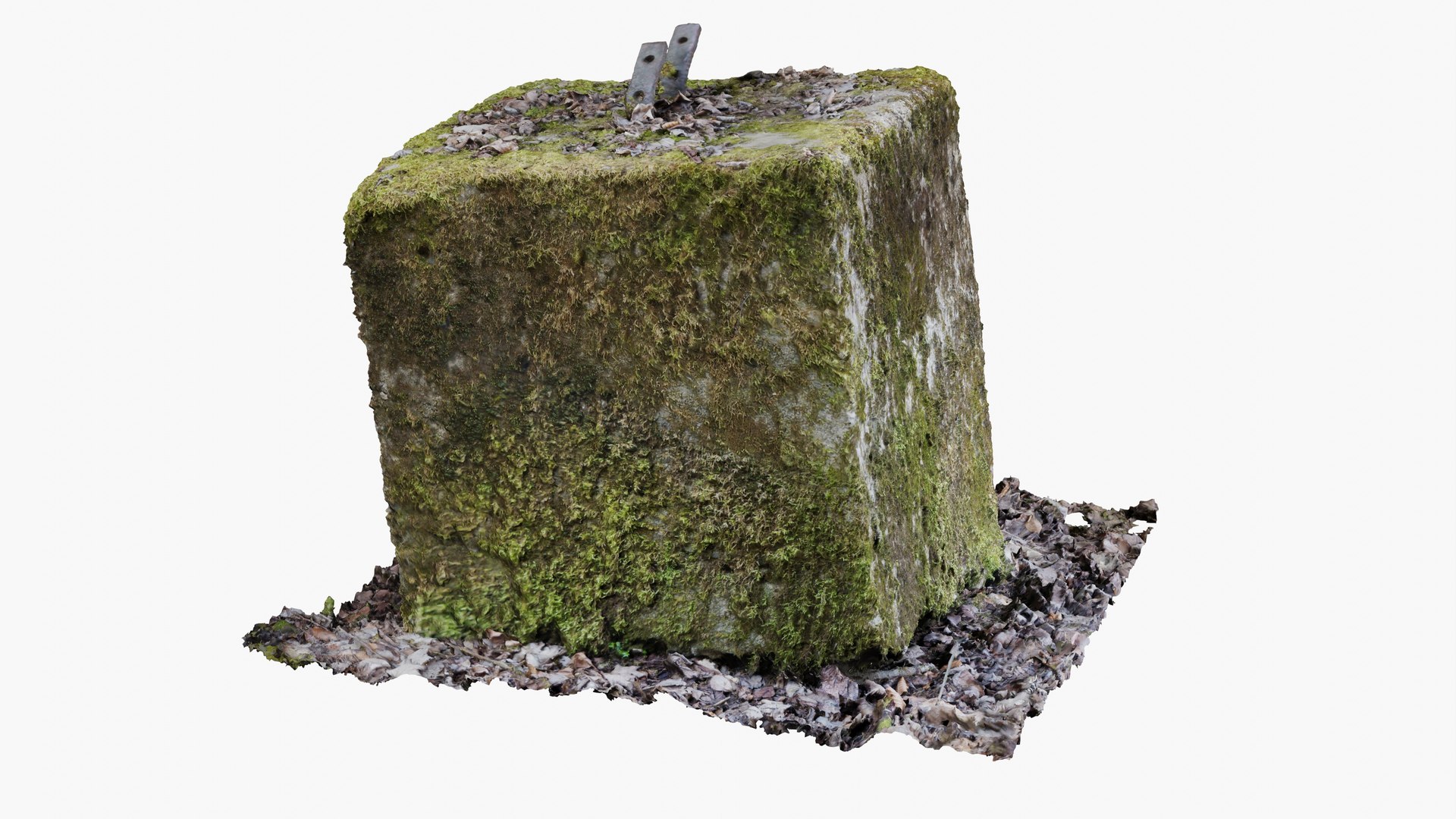 3D model Rotten Concrete cube with moss - TurboSquid 1972861