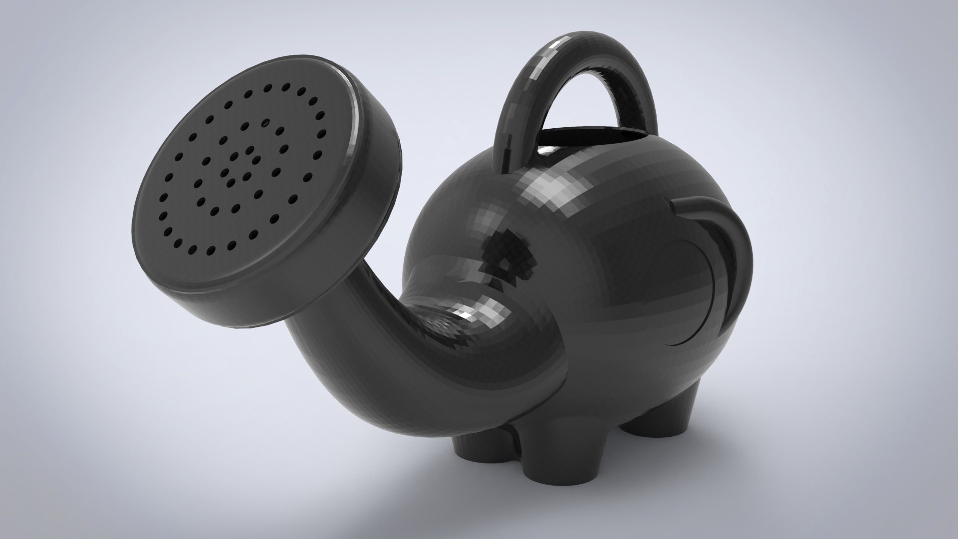 Stylized Elephant Watering Can 3D Printable With Separate Showering ...
