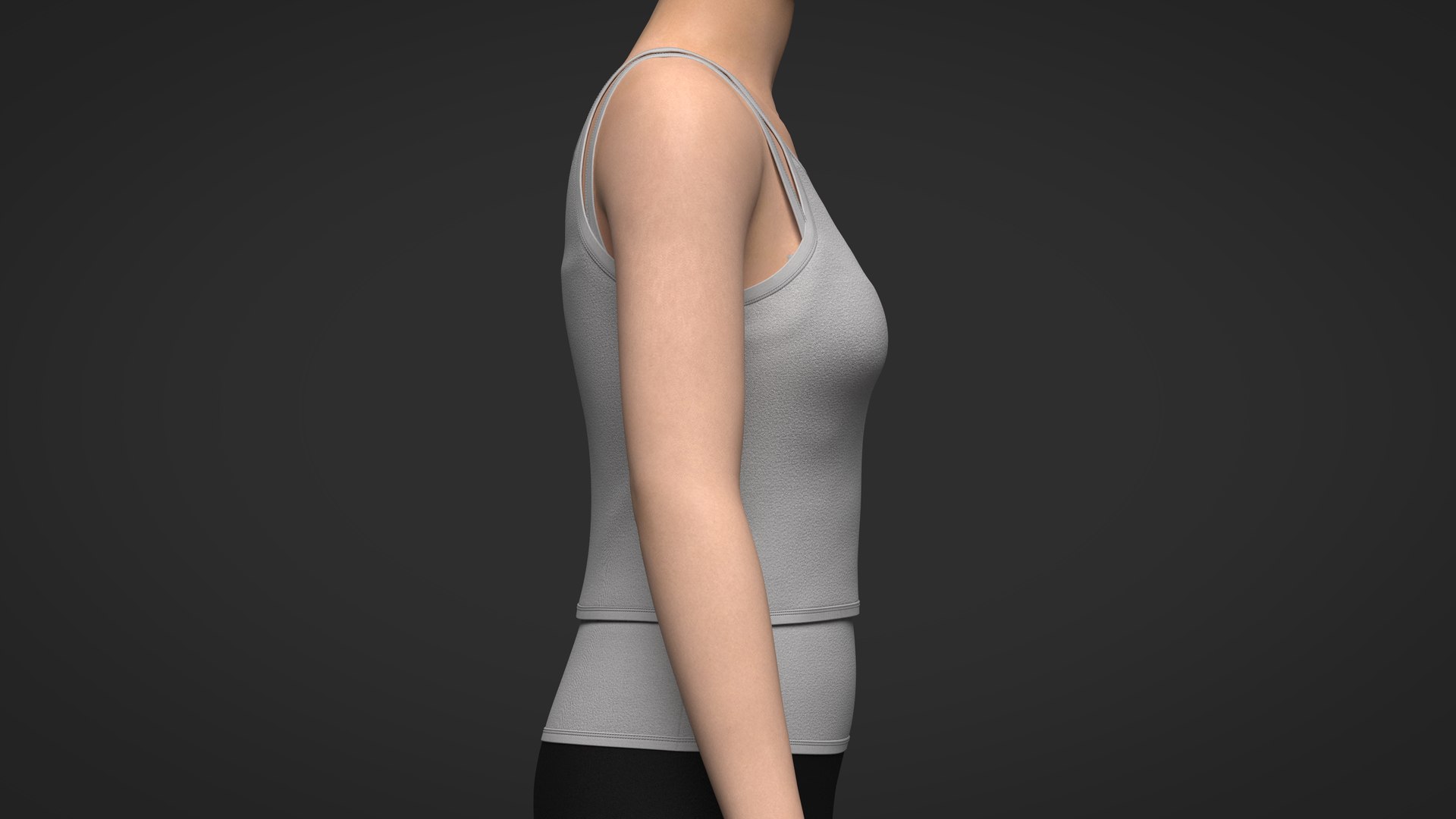 3D Double Layer Tank Top Model - TurboSquid 2339742