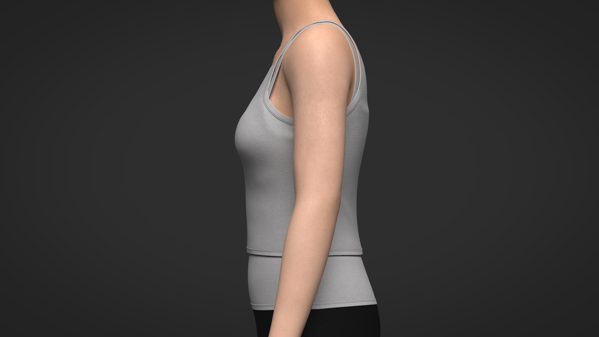 3D Double Layer Tank Top Model - TurboSquid 2339742