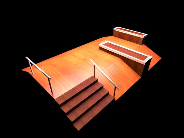 bmx park ramp 3d max