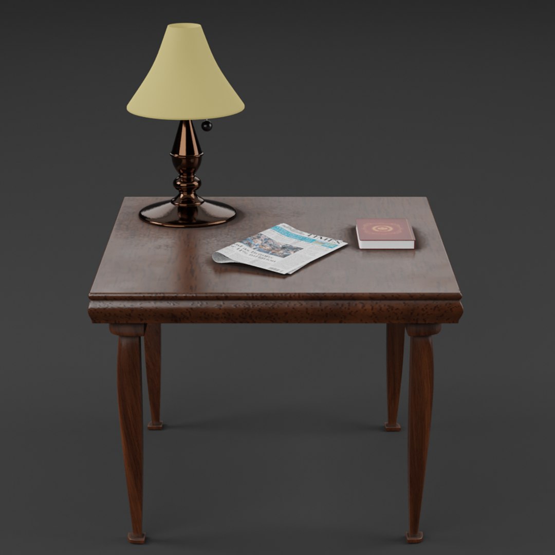 Wooden Table 3D Model - TurboSquid 2031654