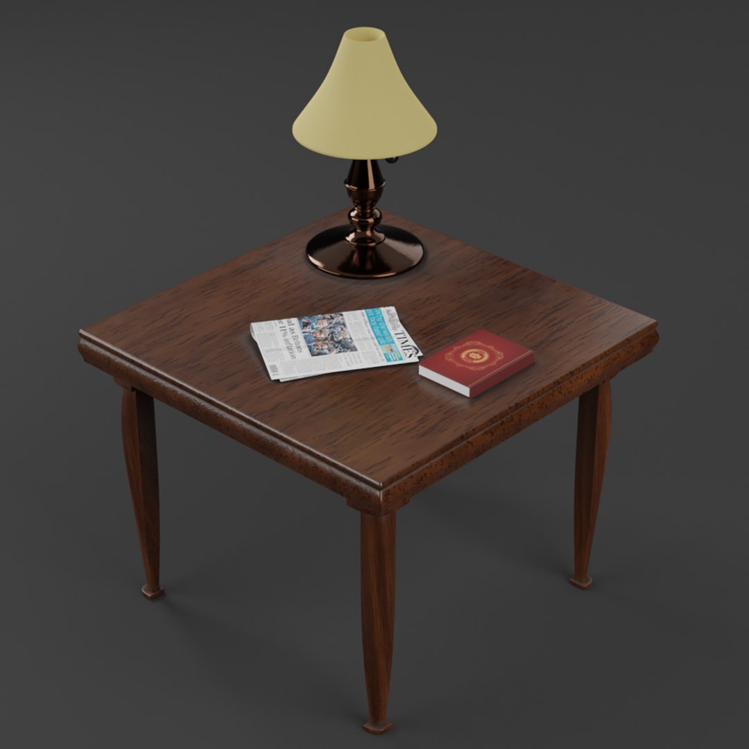 Wooden Table 3D Model - TurboSquid 2031654